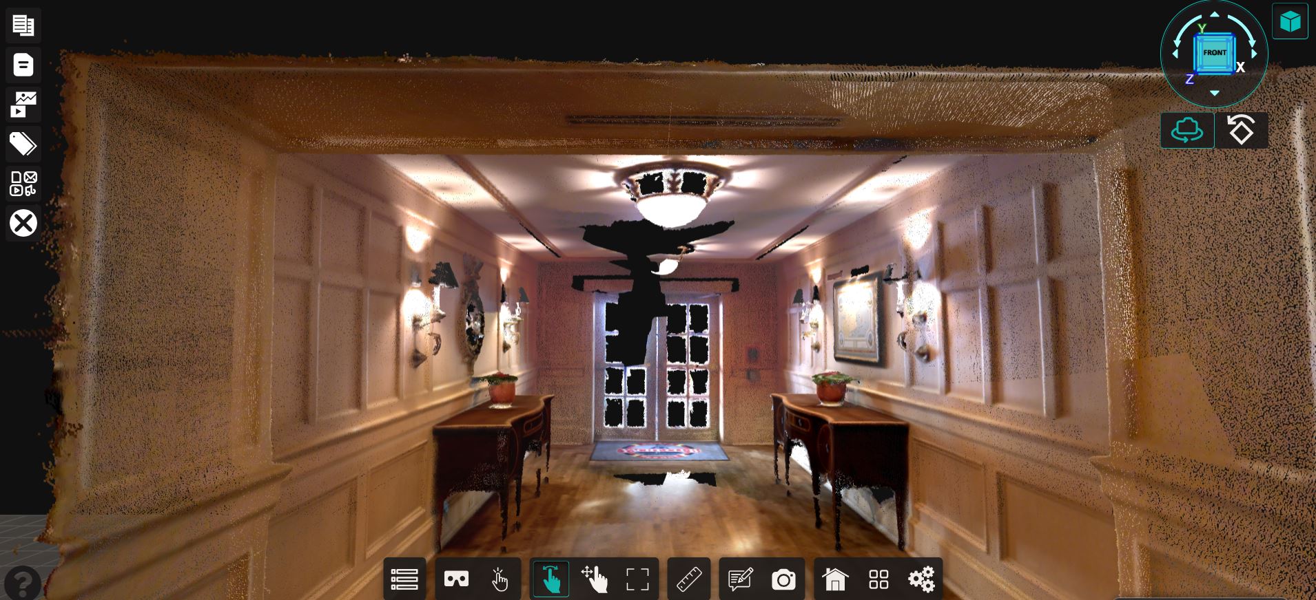 Express Trial of IQ3Connect VR Workspaces of 3D Scan of a room